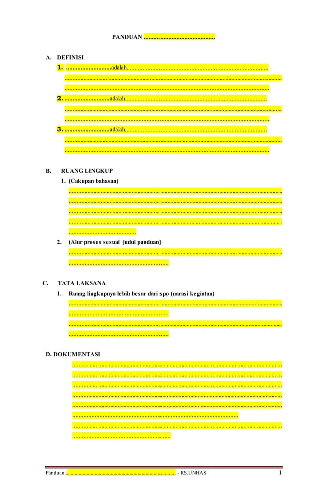 Contoh format panduan | PDF