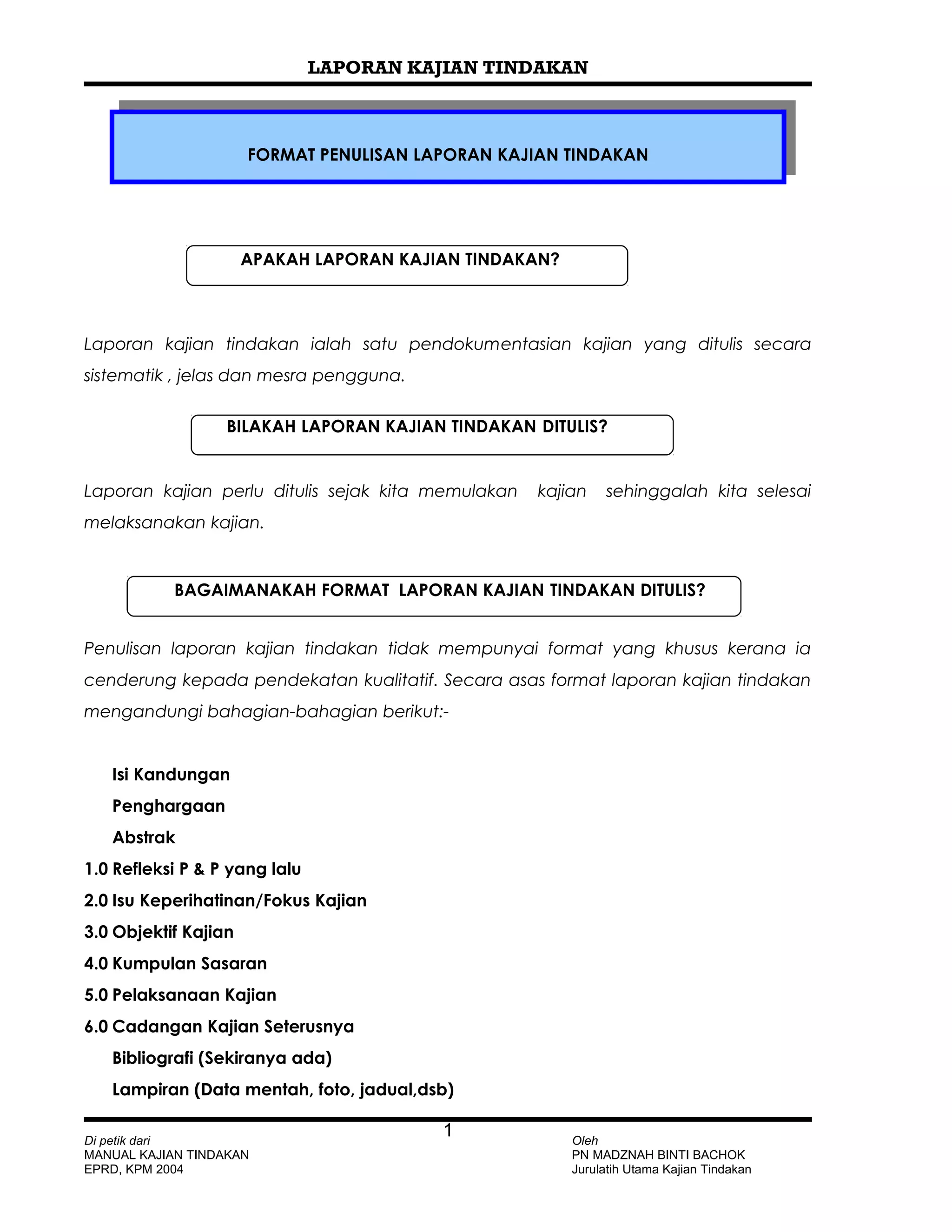 Contoh laporan-kajian-tindakan (1) | DOC
