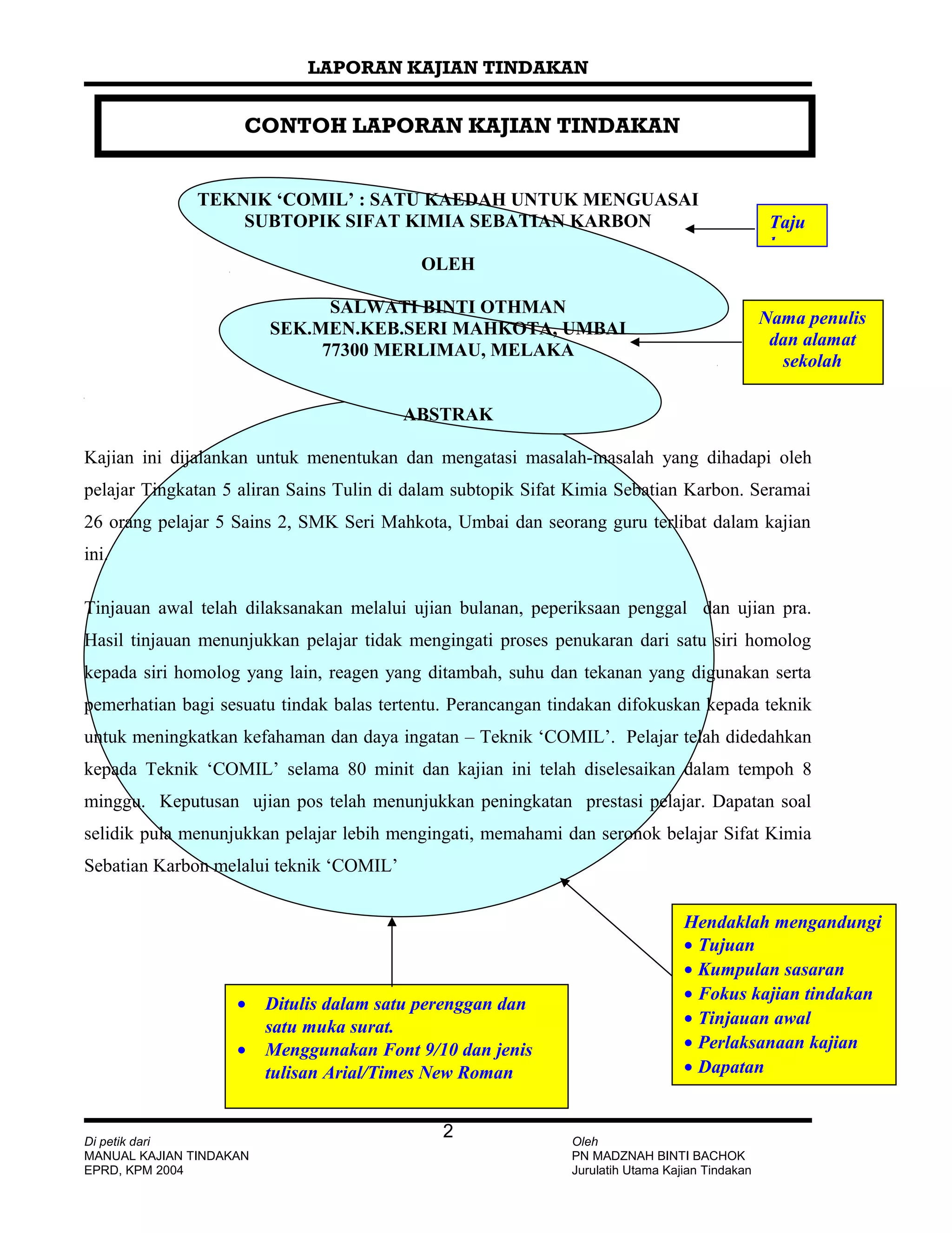 Contoh laporan-kajian-tindakan (1) | DOC