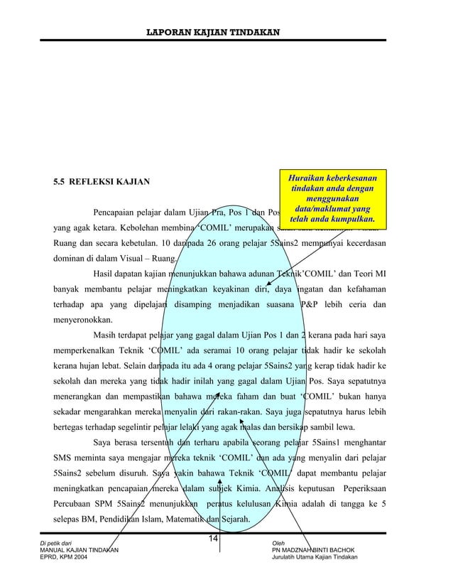 Contoh laporan-kajian-tindakan (1) | DOC