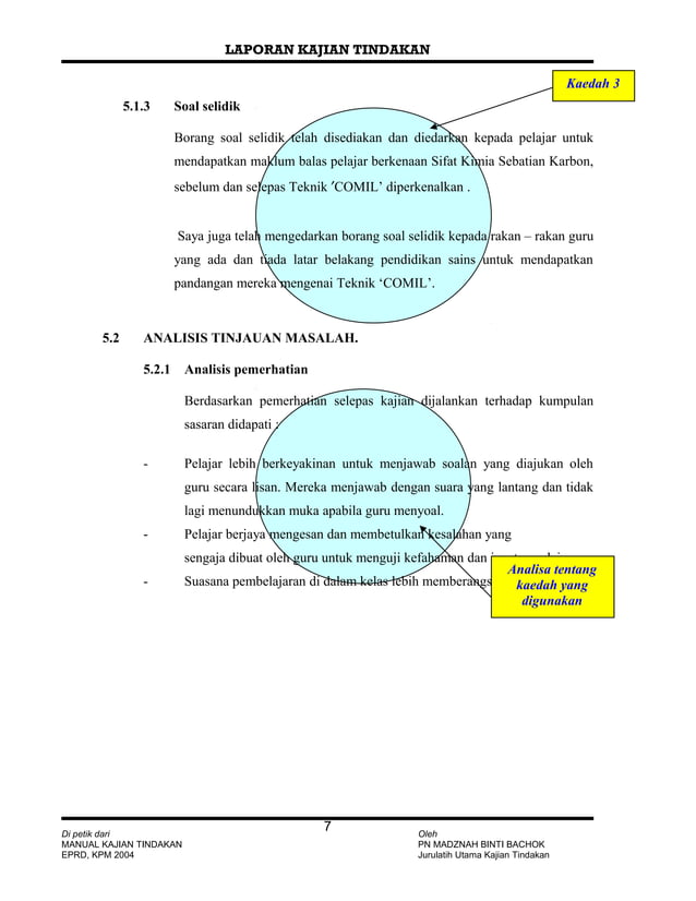 Contoh laporan-kajian-tindakan (1) | DOC