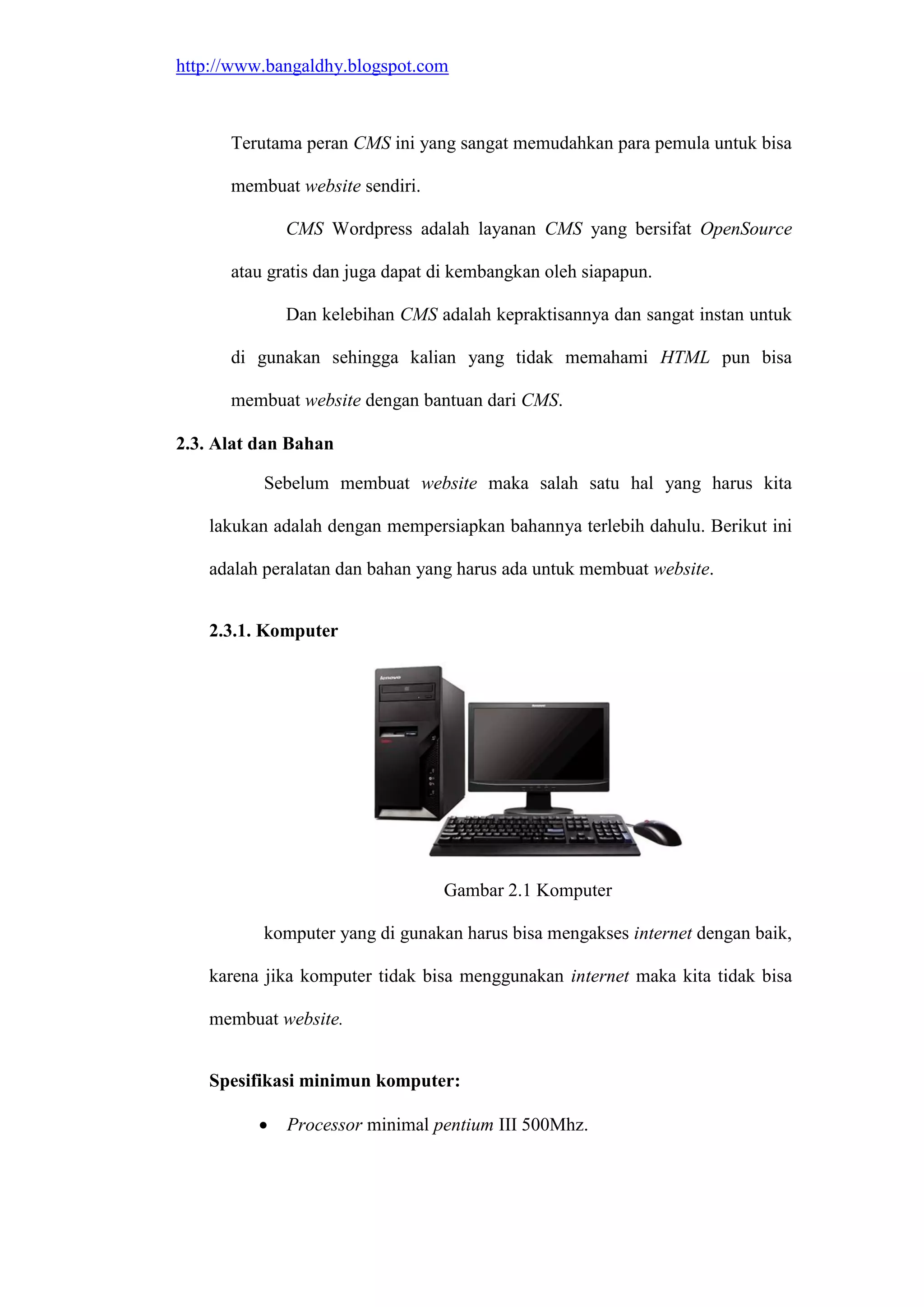 Contoh laporan-prakerin-tkj-membuat-website | PDF