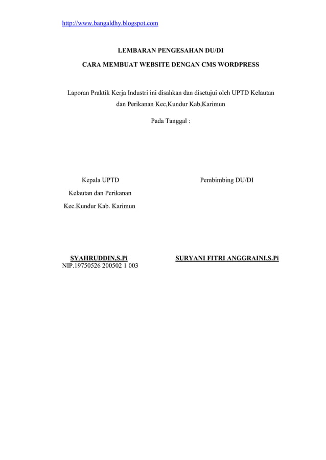 Contoh laporan-prakerin-tkj-membuat-website | PDF