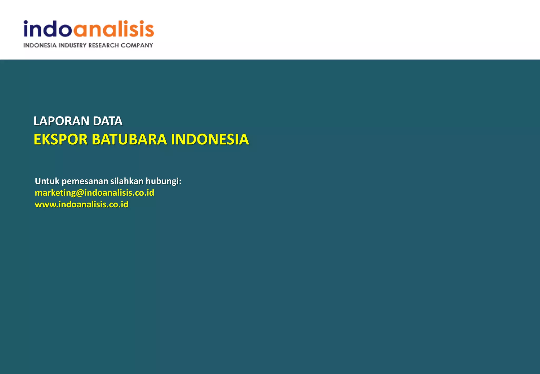 Laporan Data Ekspor Batubara Indonesia - Kuartal 1 2018 | PDF