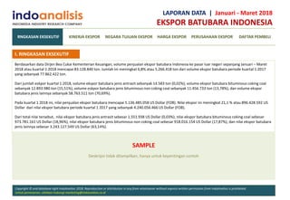 Laporan Data Ekspor Batubara Indonesia - Kuartal 1 2018 | PDF