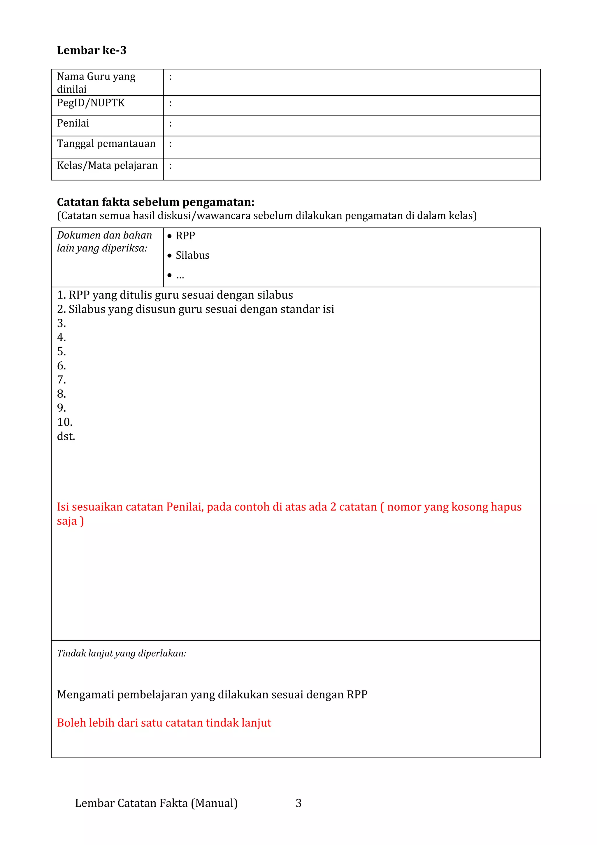 Contoh pengisian-lembar-catatan-fakta-pkg-2014 | PDF