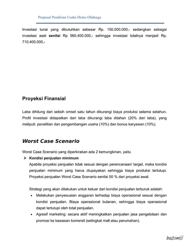 Contoh proposal-usaha-distro-olahraga-signed-signed | PDF