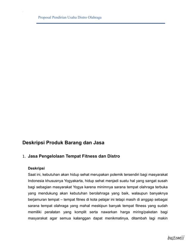 Contoh proposal-usaha-distro-olahraga-signed-signed | PDF