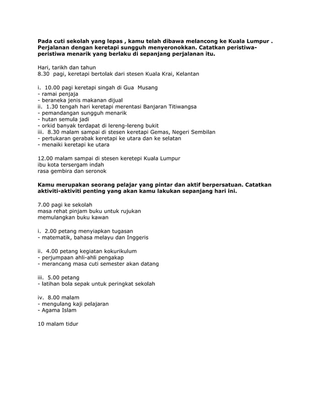 Contoh rangka catatan | PDF