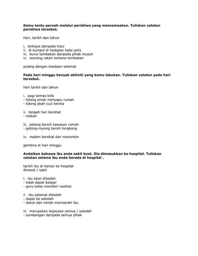 Contoh rangka catatan | PDF