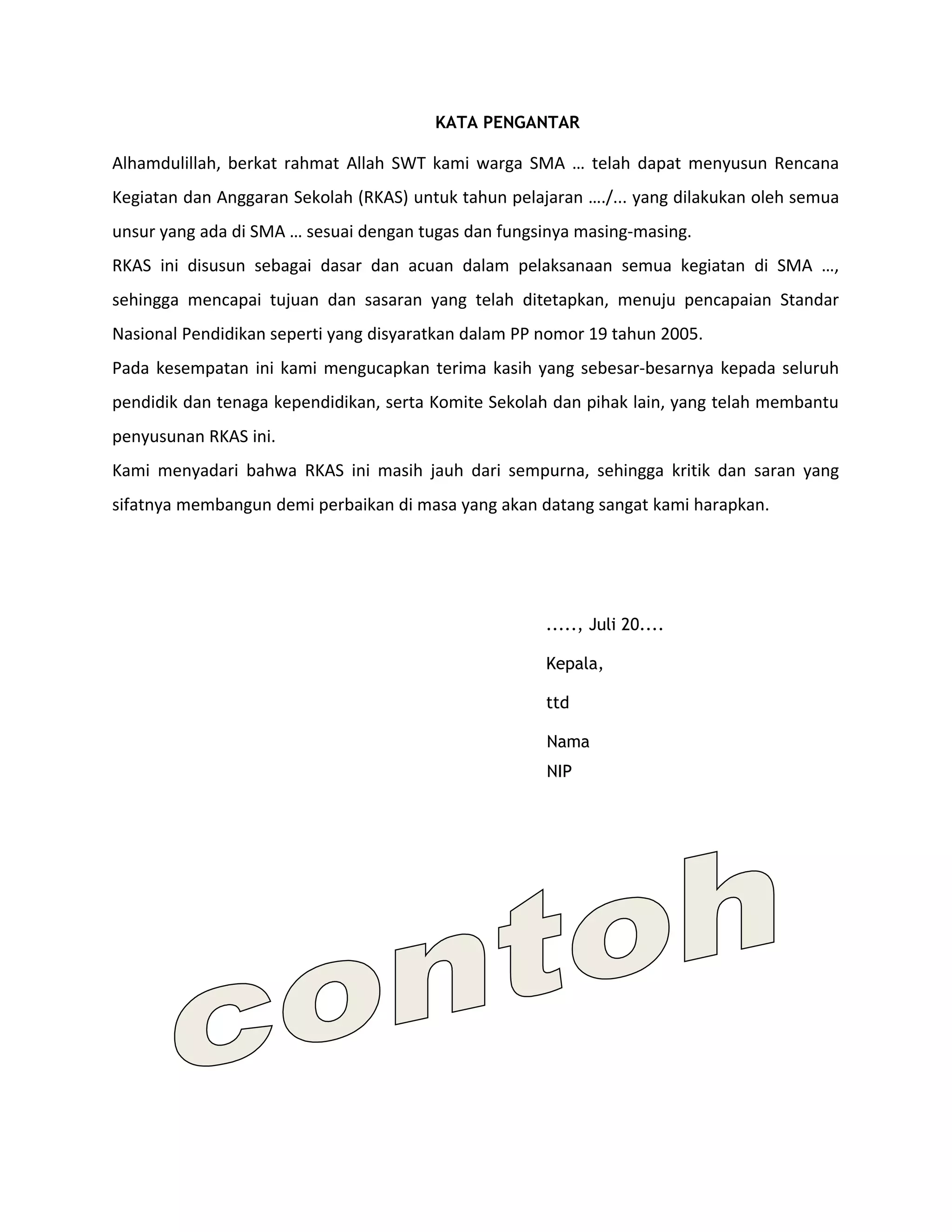 Contoh rkas | DOC