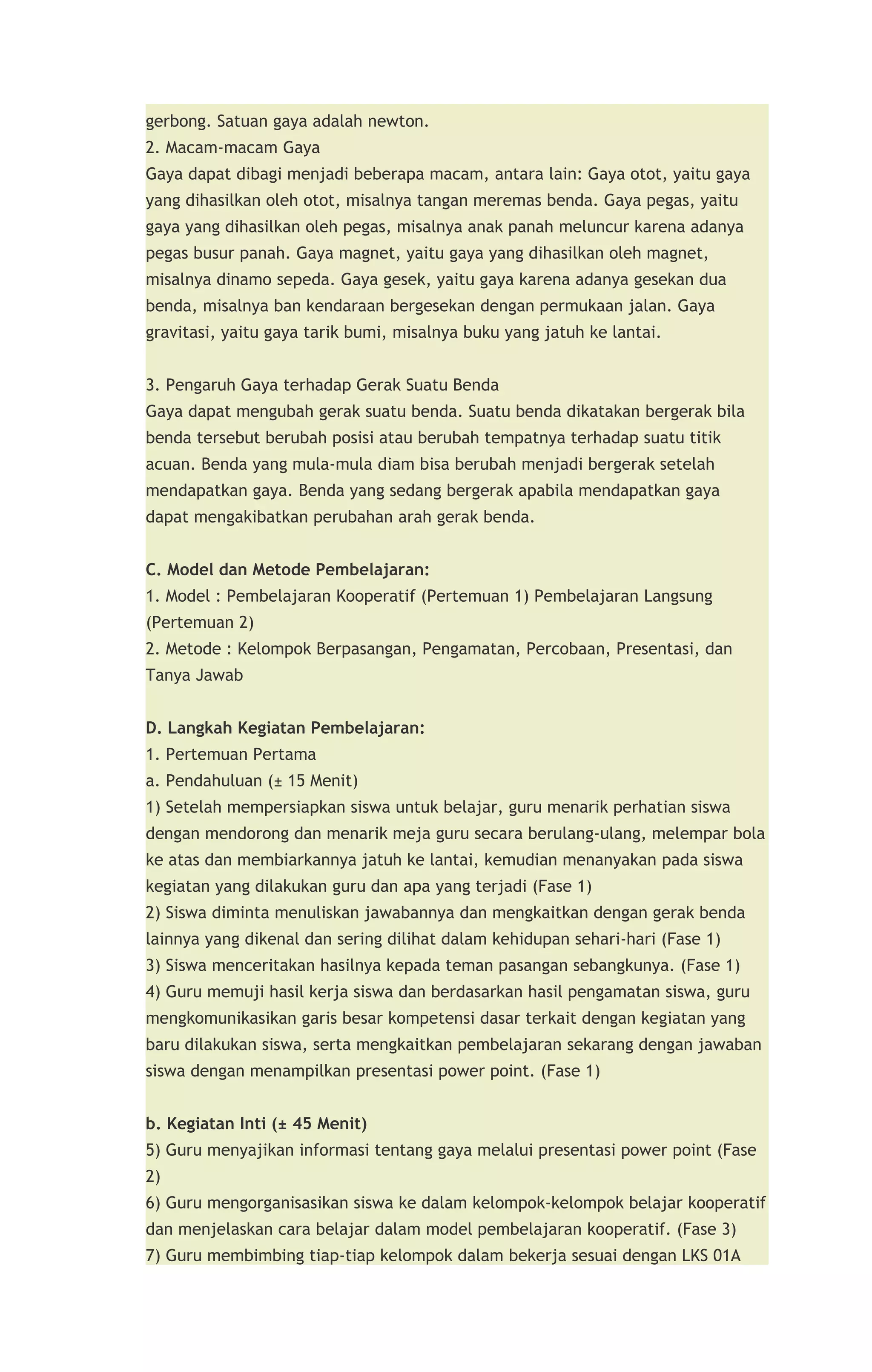Contoh rpp-ipa-sd-kelas-iv-1 | PDF