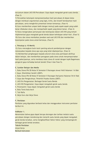 Contoh rpp-ipa-sd-kelas-iv-1 | PDF