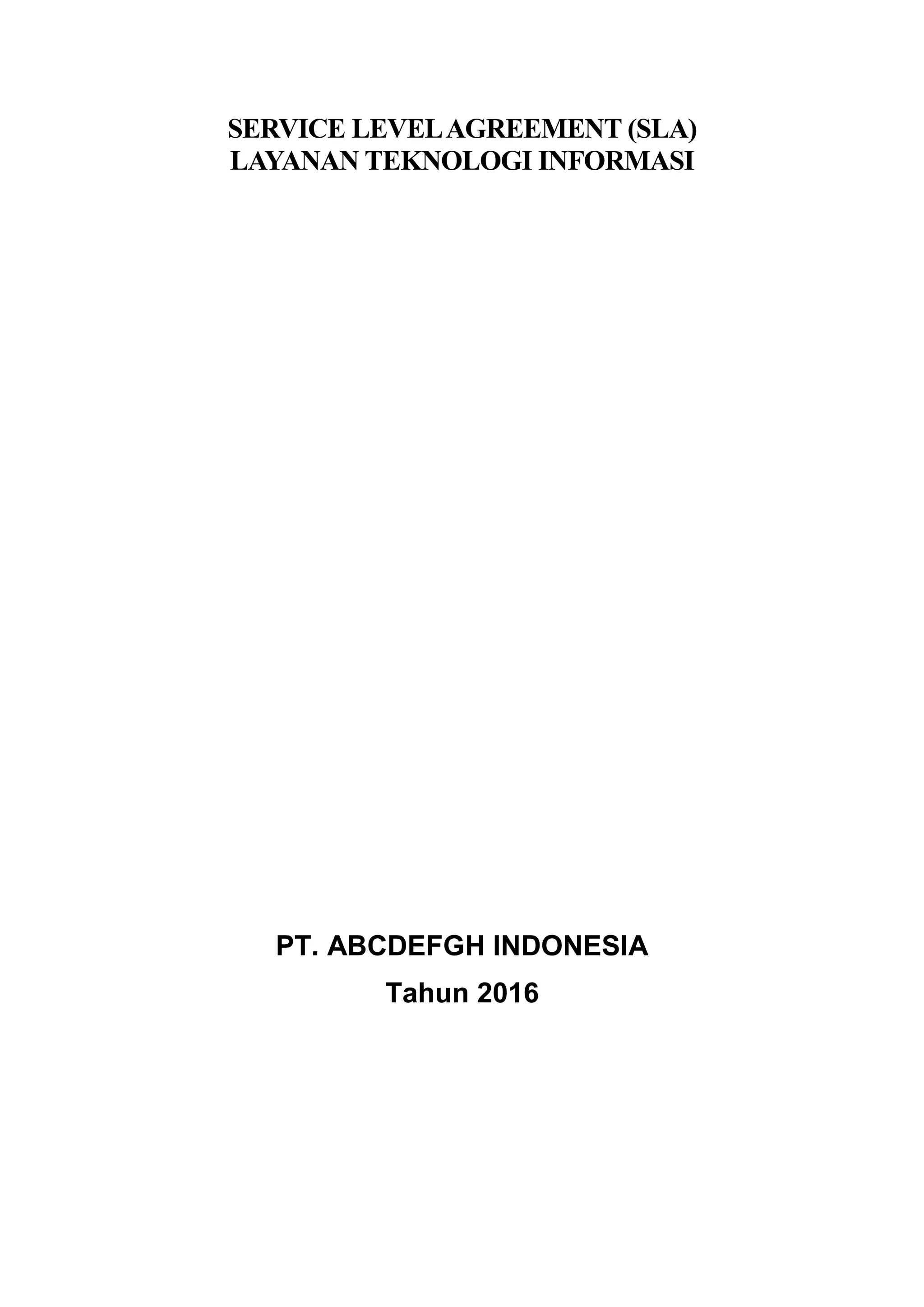 Contoh-Service-Level-Agreement | PDF