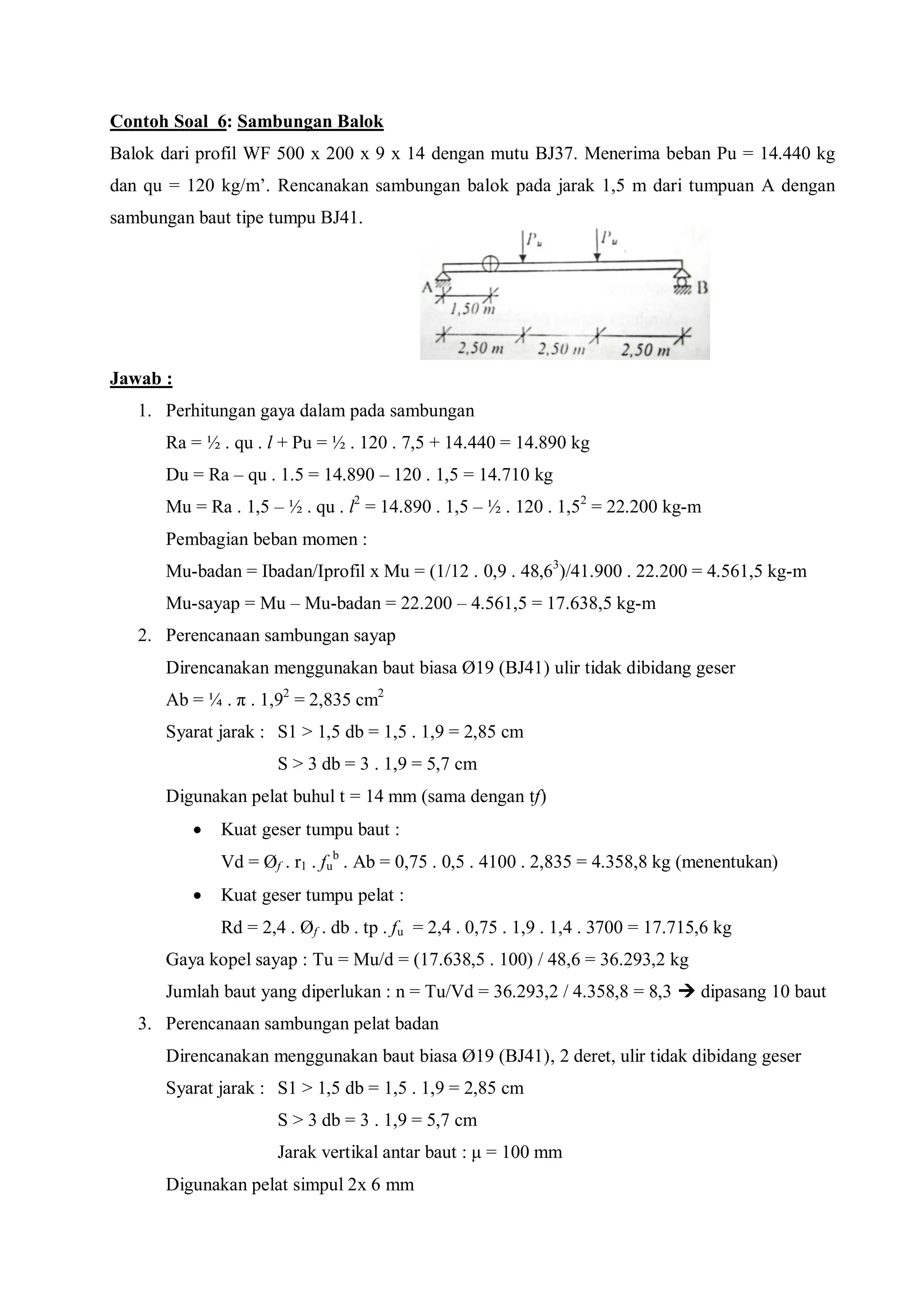 Contoh soal-sambungan-baut | PDF