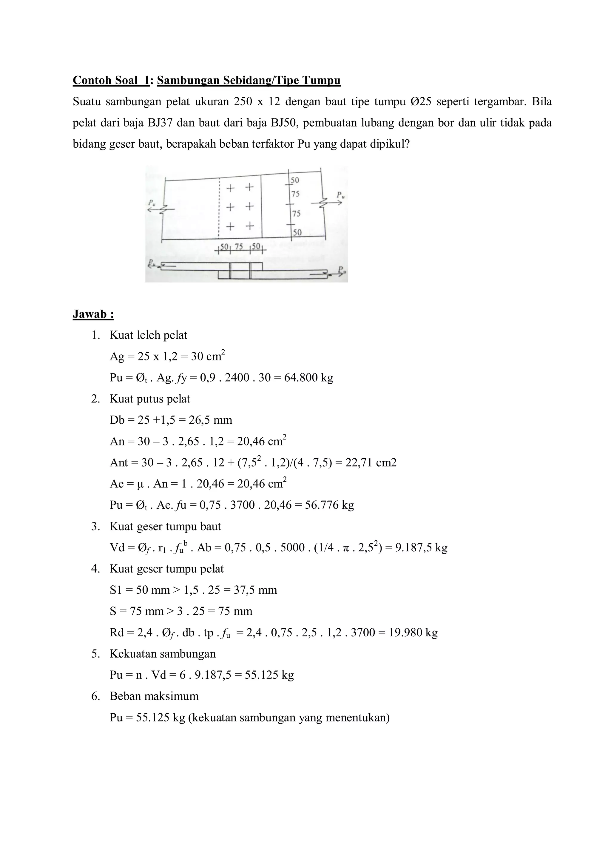 Contoh soal-sambungan-baut | PDF