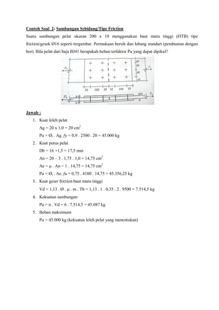 Contoh soal-sambungan-baut | PDF