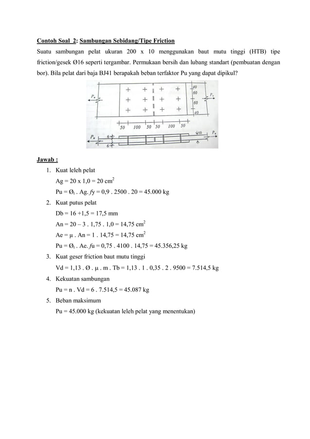 Contoh soal-sambungan-baut | PDF