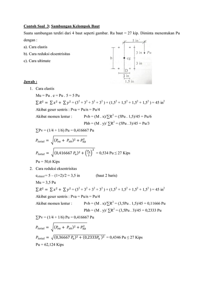 Contoh soal-sambungan-baut | PDF