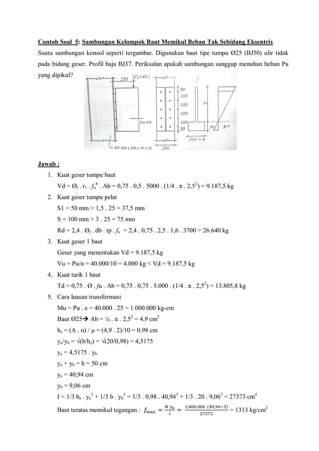 Contoh soal-sambungan-baut | PDF