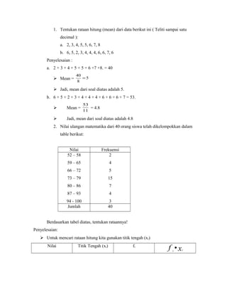 Contoh soal-statistika | PDF