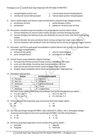 Contoh soal-ujian-nasional-un-ipa-kelas-9-smp-m ts | PDF