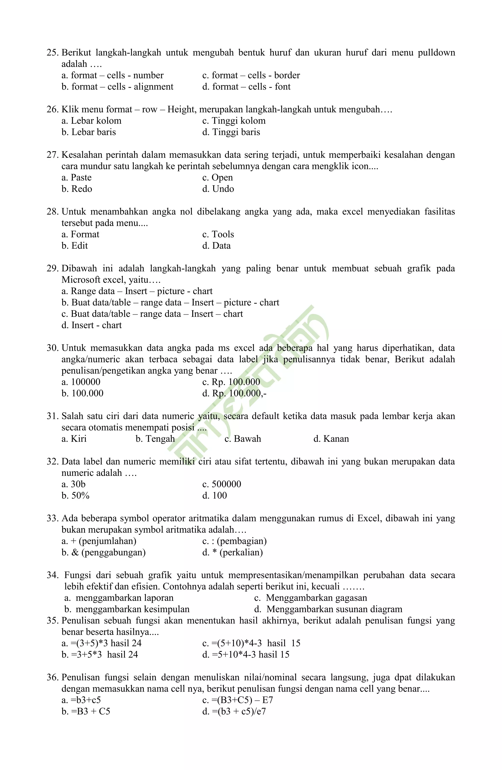 Contoh soal-ukk-juni-tik8-12-13 | PDF