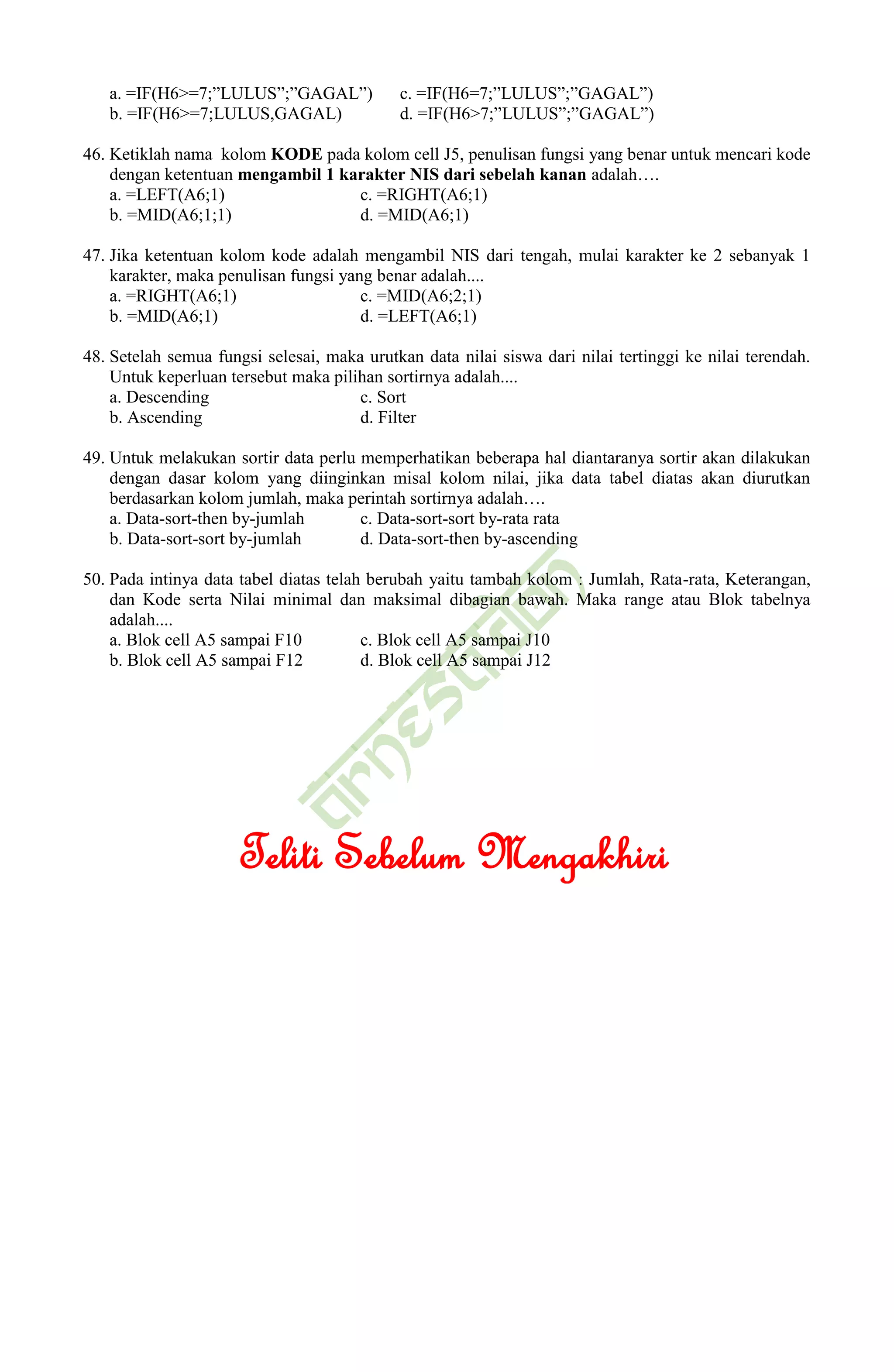 Contoh soal-ukk-juni-tik8-12-13 | PDF