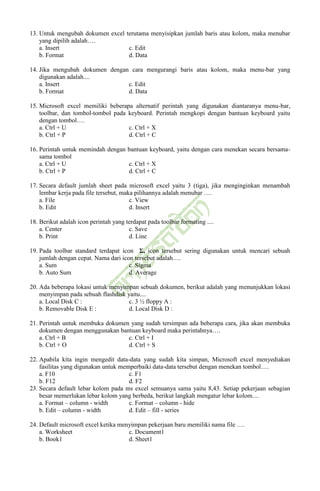 Contoh soal-ukk-juni-tik8-12-13 | PDF