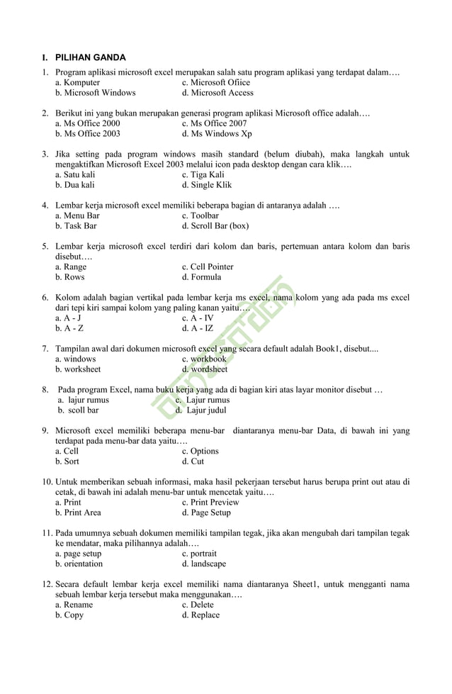 Contoh soal-ukk-juni-tik8-12-13 | PDF