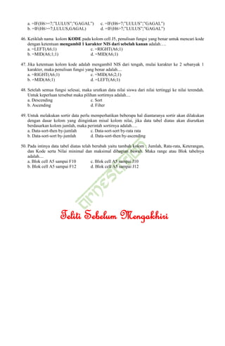 Contoh soal-ukk-juni-tik8-12-13 | PDF