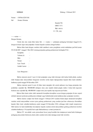 Contoh Surat Somasi | DOCX