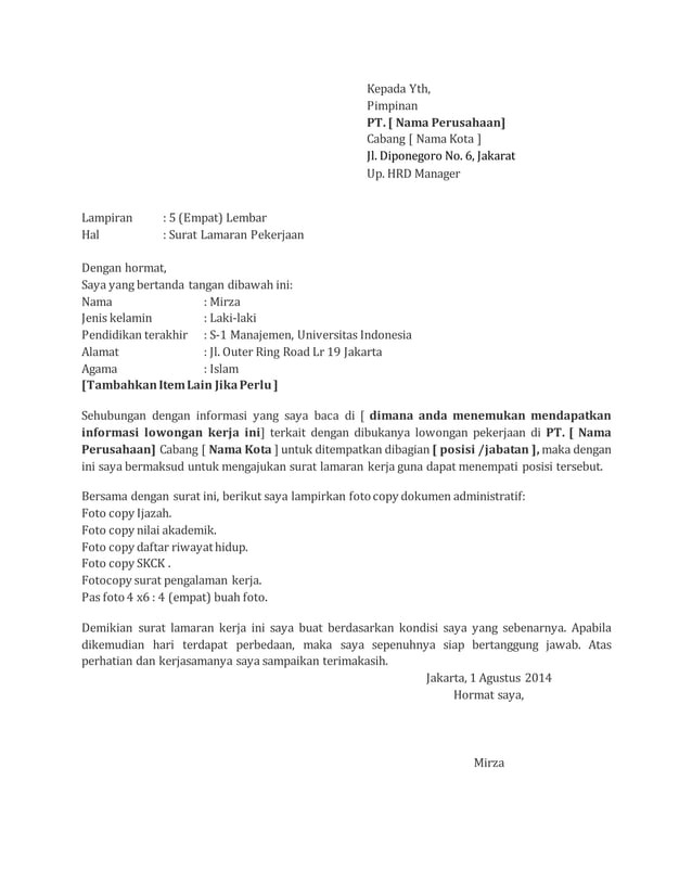 Contoh surat-lamaran-simple | DOCX