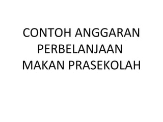 CONTOH ABM PRASEKOLAH | PPT