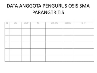 Contoh Administrasi OSIS | PPTX