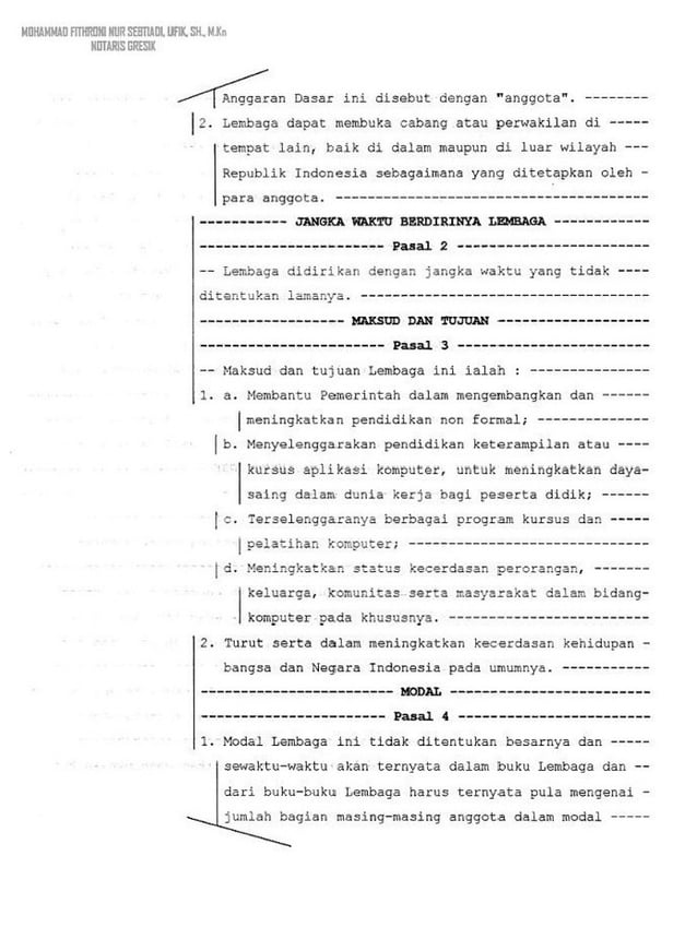 Contoh akta lkp | PDF