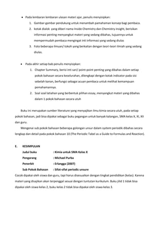Contoh analisis kurikulum | DOCX