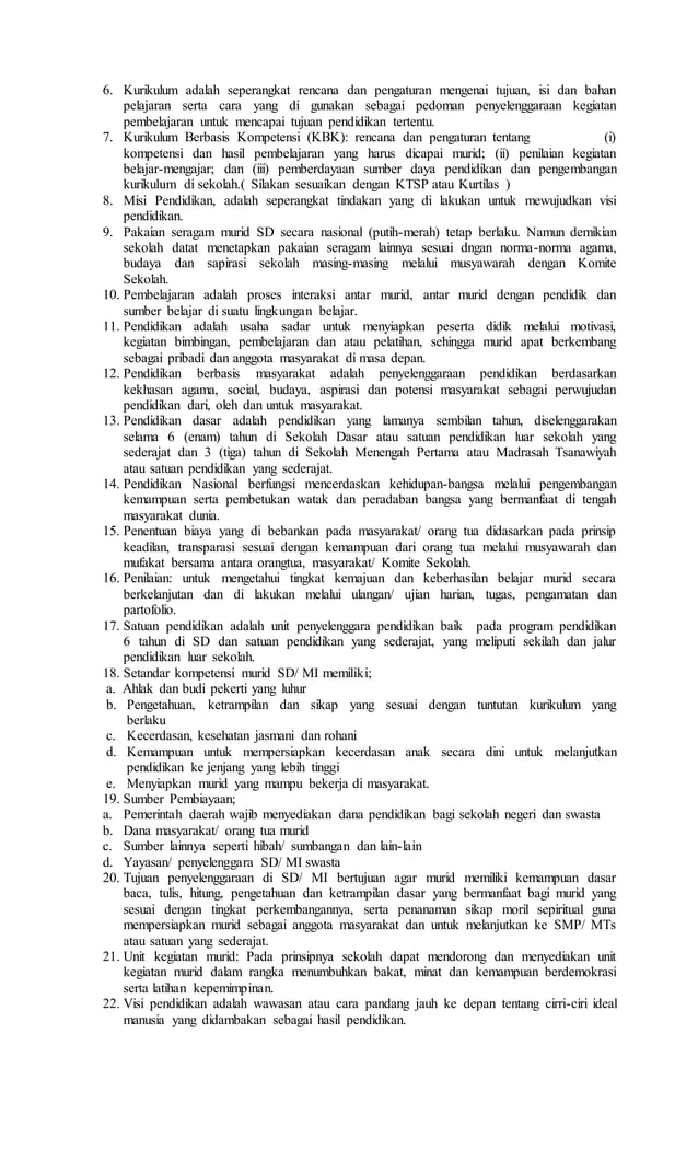 Contoh anggaran dasar dan anggaran rumah tangga komite sekolah | DOCX