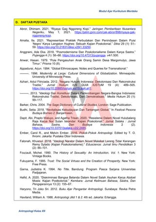 Modul Ajar Antropologi Kelas 12 Kurikulum Merdeka | PDF