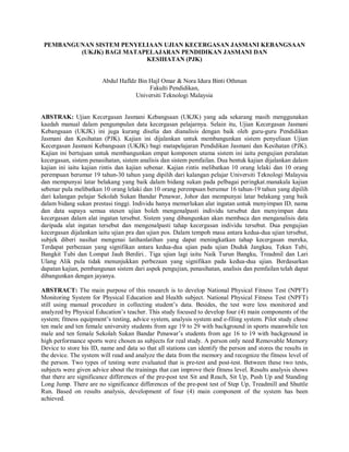 Contoh asigment ujian kecergasan | PDF