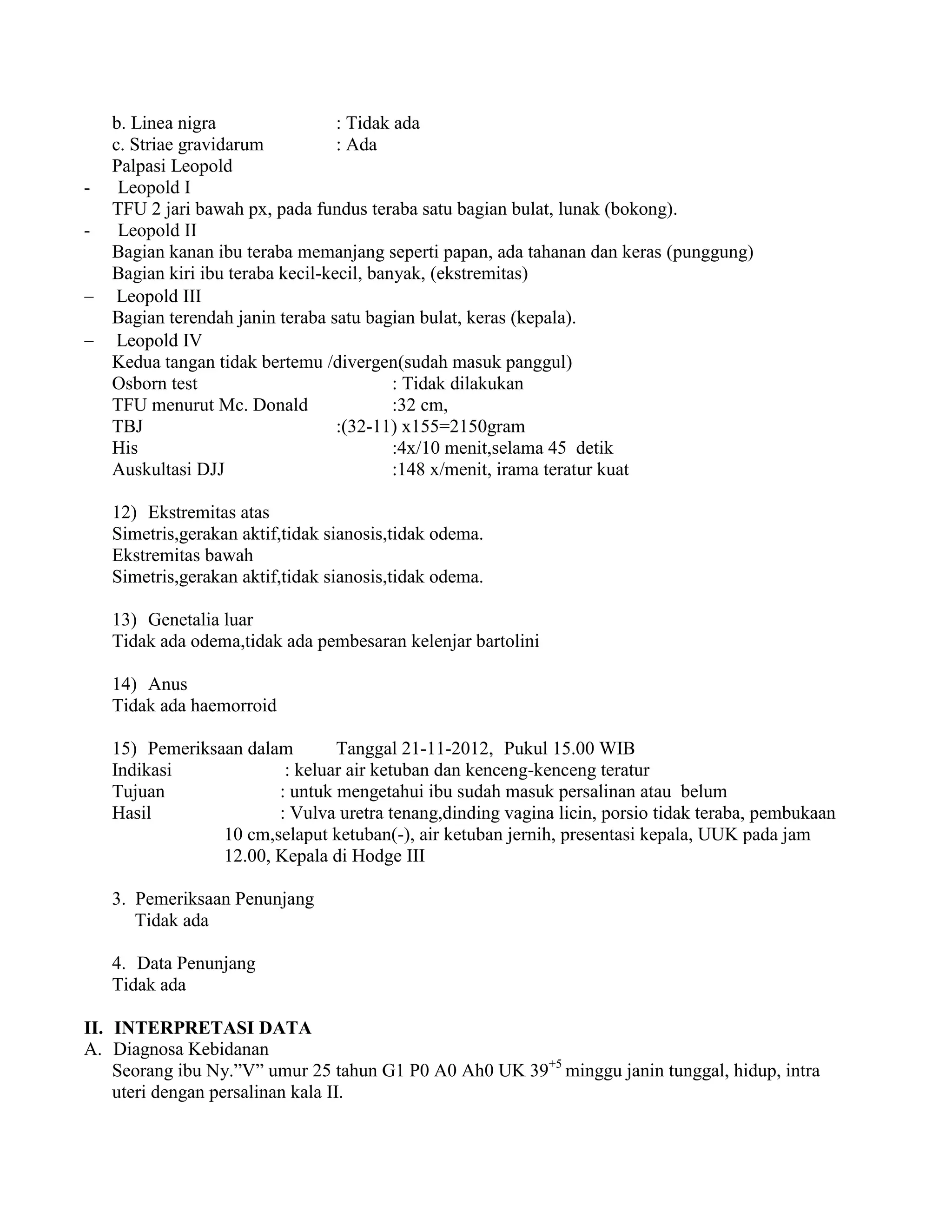 Contoh askeb bersalin normal | DOCX