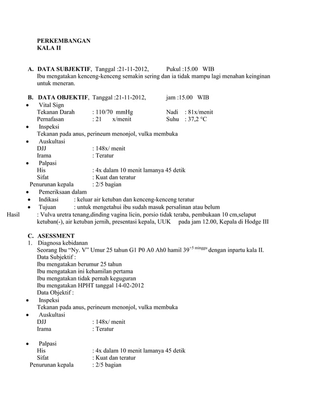 Contoh askeb bersalin normal | DOCX