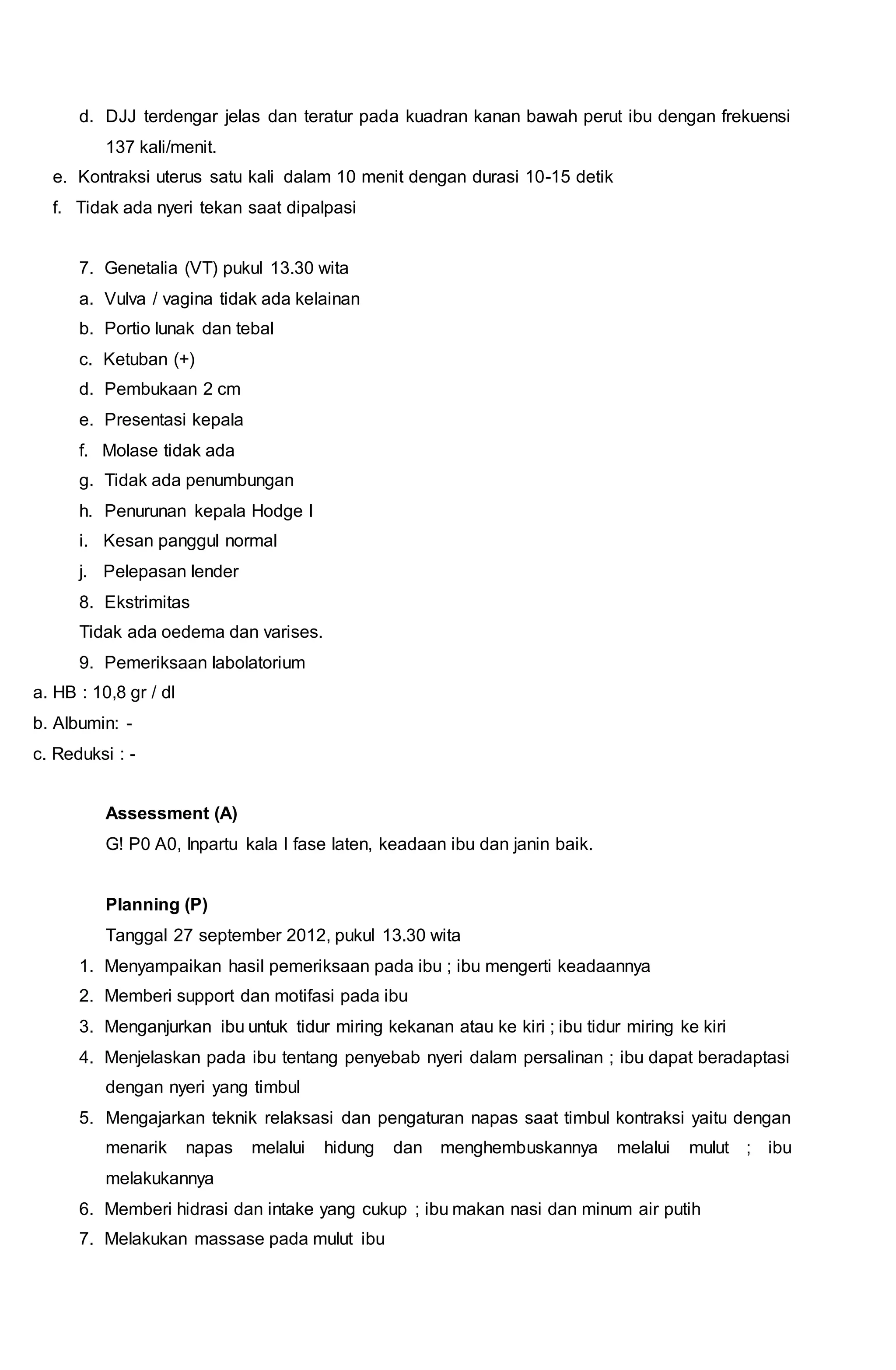 Contoh askeb persalinan normal | DOCX