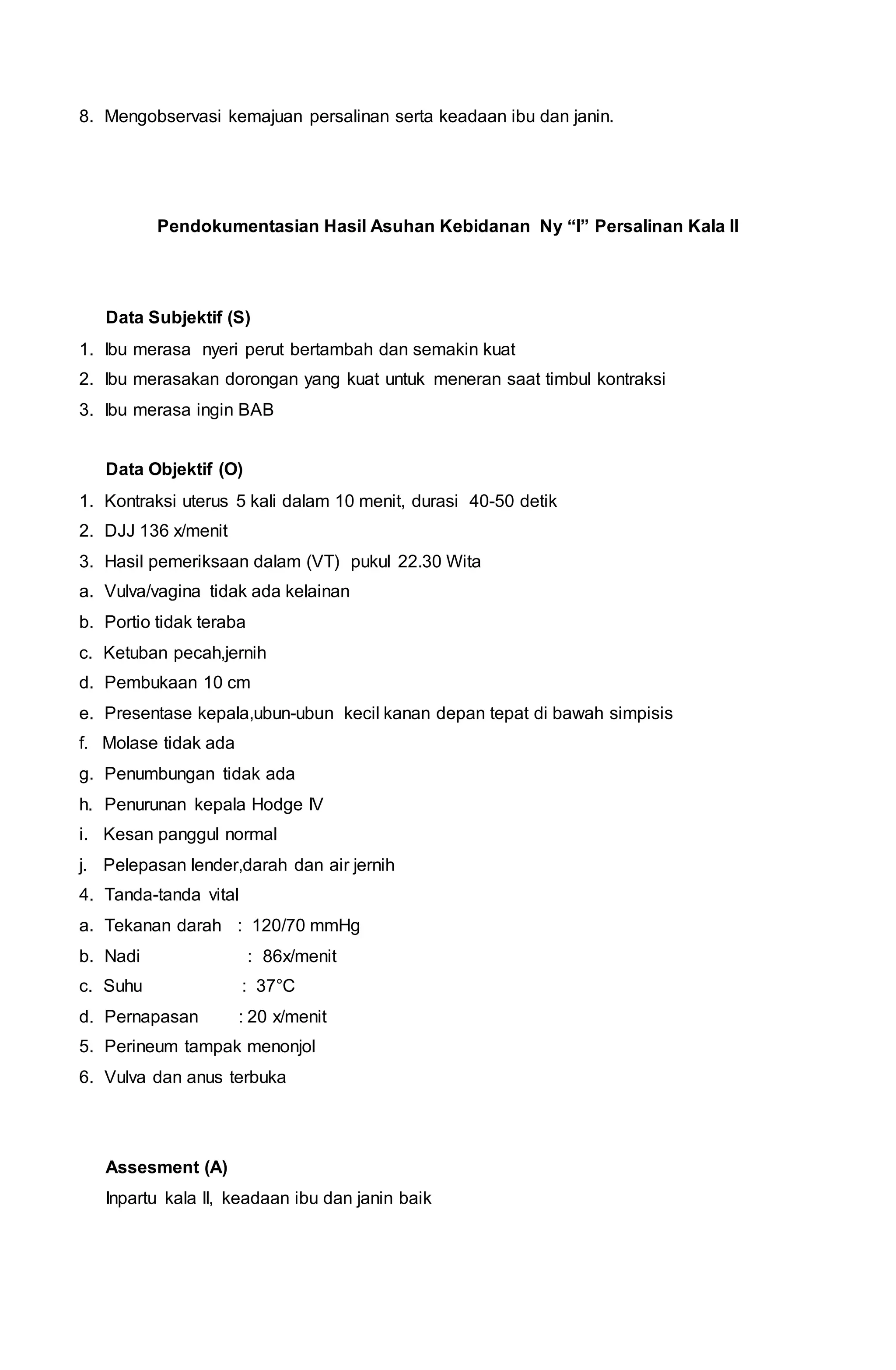 Contoh askeb persalinan normal | DOCX