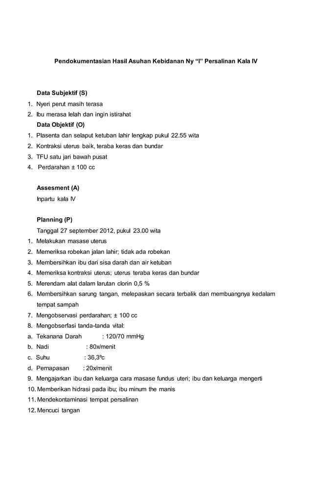 Contoh askeb persalinan normal | DOCX
