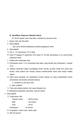 Contoh askeb persalinan normal | DOCX