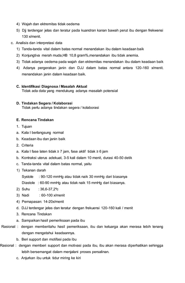 Contoh askeb persalinan normal | DOCX