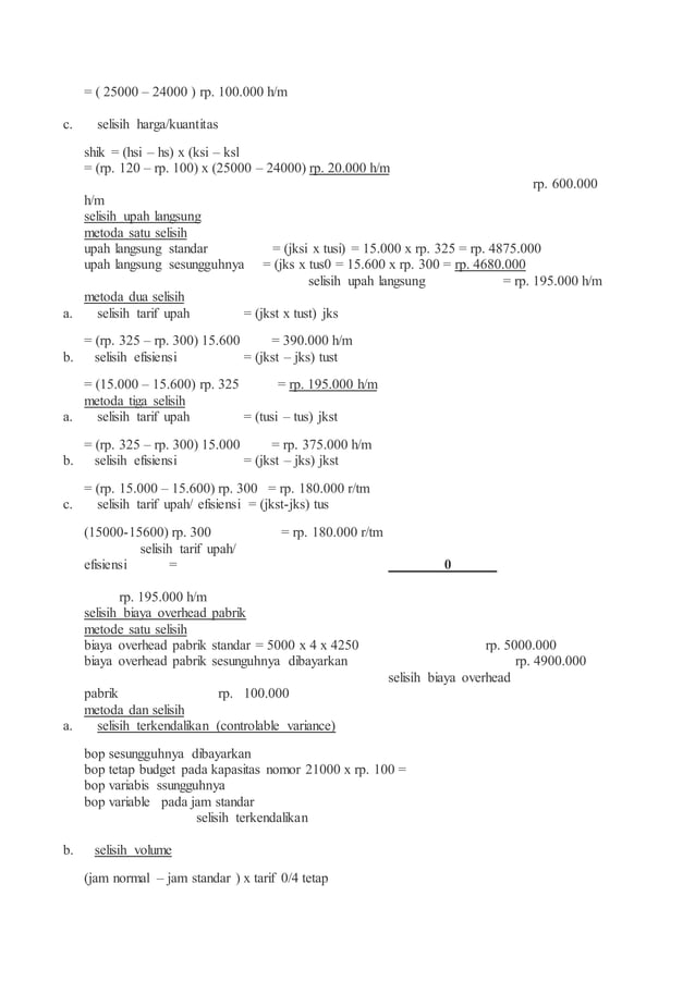 Contoh biaya standar | DOCX