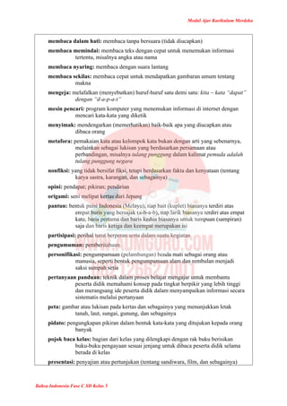 Modul Ajar B Indonesia Kelas 5 Deep Learning | PDF