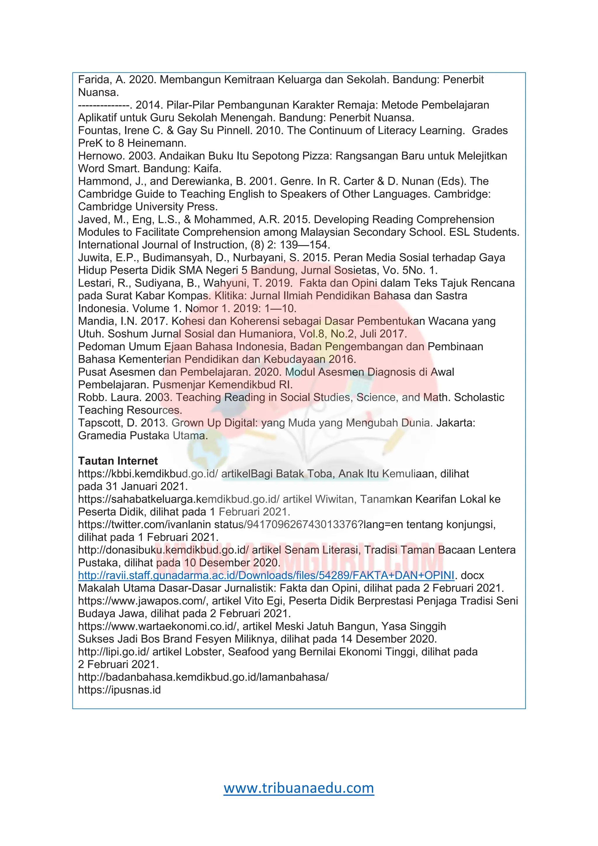 Modul Ajar B Indonesia Kelas 9 Kurikulum Merdeka | PDF